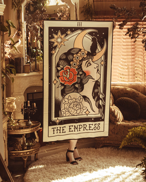 The Pretty Cult – ‘American Traditional Empress’ Tarot Card Wall Flag