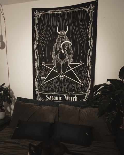 The Pretty Cult – ‘Satanic Witch’ Oracle Card Wall Flag