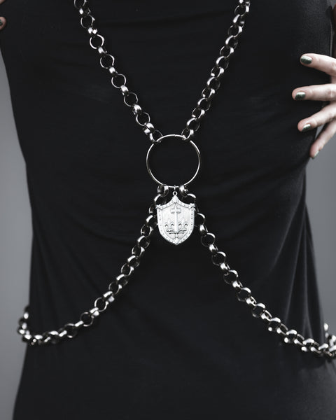 The Pretty Cult - 'Woe Blade' Sword Chain Harness. (Silver)
